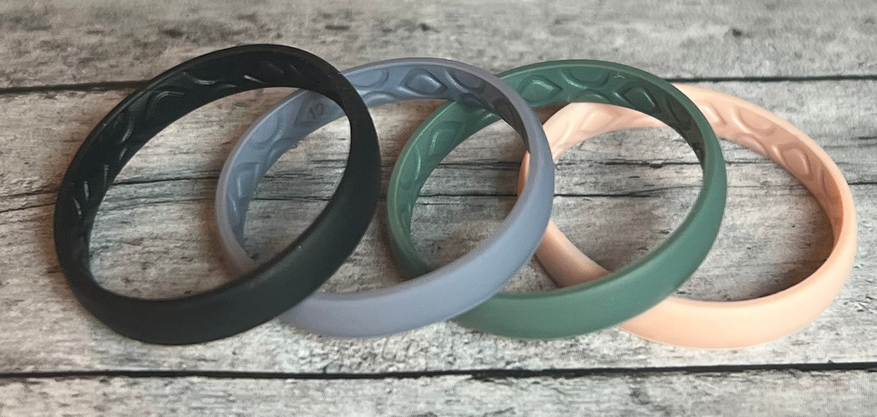 New Colors Silicone Rings Wedding Bands Stackable Water - Etsy