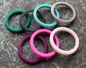 Glitter Silicone Rings Stackable Water Proof Wedding Eco - Etsy
