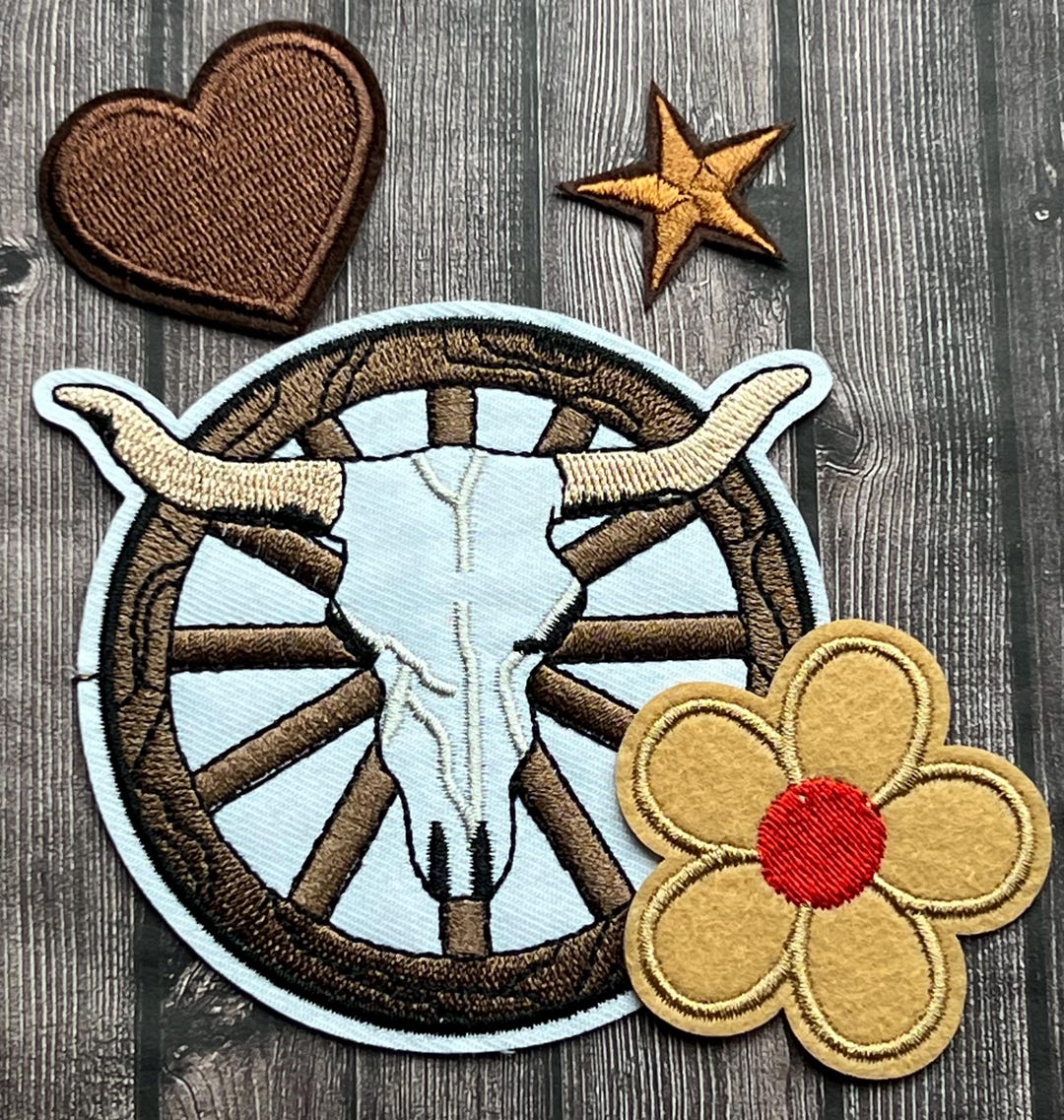 Country Western Iron on Patches, Trucker Hat Patches, Clothing, Bags ...