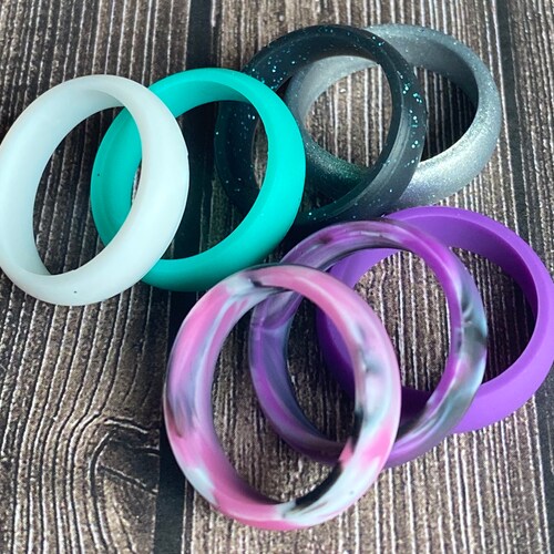 Braided Silicone Rings Stackable Water Proof Eco Friendly - Etsy