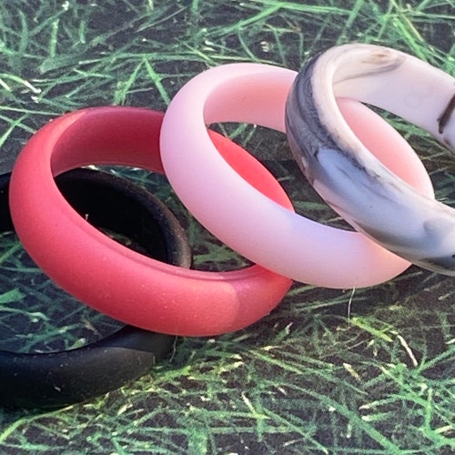 Braided Silicone Rings Stackable Water Proof Eco Friendly - Etsy