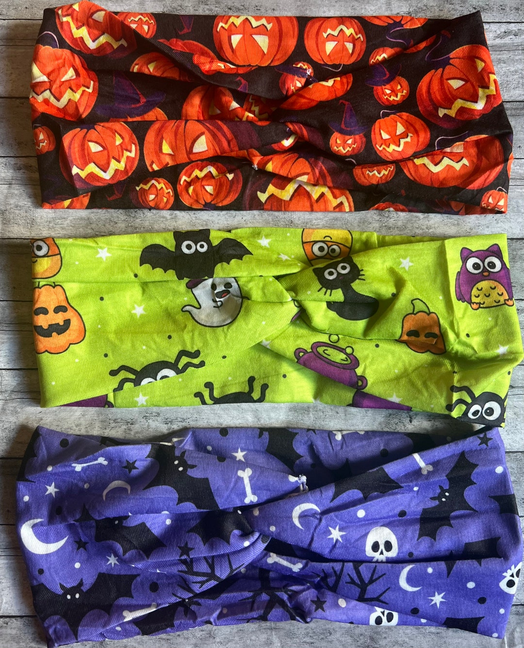 Halloween Knotted Headbands/turbans, Knotted, Twisted, Yoga, Turban ...