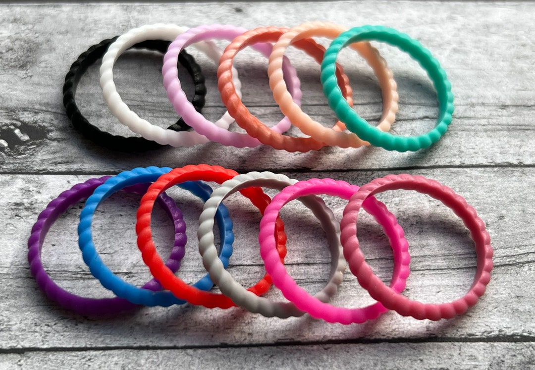 Braided Silicone Rings, Stackable, Water Proof, Eco Friendly, Non-toxic ...