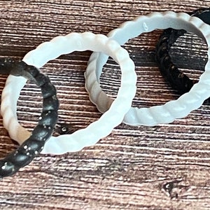 Braided Stackable Silicone Rings, Stackable, Water Proof, Eco Friendly ...
