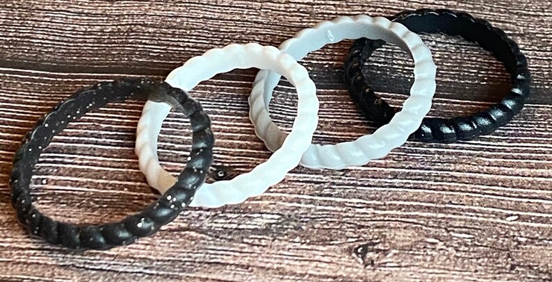 Braided Stackable Silicone Rings Stackable Water Proof Eco - Etsy