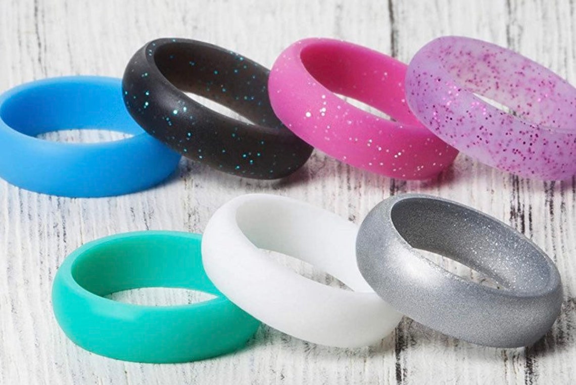 Silicone Rings, Stackable, Water Proof, Wedding, Eco Friendly, Non ...