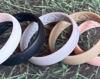 Braided Silicone Rings Stackable Water Proof Eco Friendly - Etsy