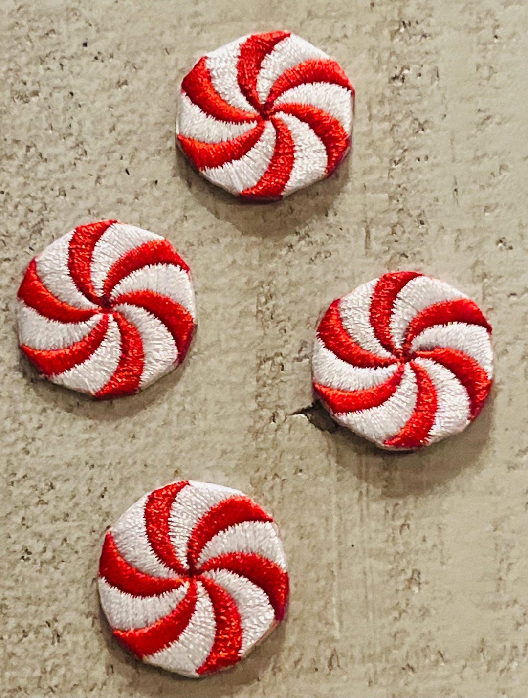 4 Mini Peppermint Candy Iron on Hat Patches, Trucker Hat Patches ...