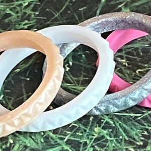 Diamond Cut Silicone Rings, Stackable, Water Proof, Wedding, Eco ...