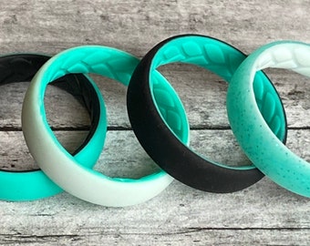 Silicone Rings Stackable Water Proof Wedding Eco Friendly - Etsy