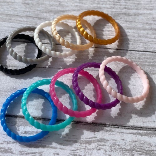 Glitter Silicone Rings Stackable Water Proof Wedding Eco - Etsy