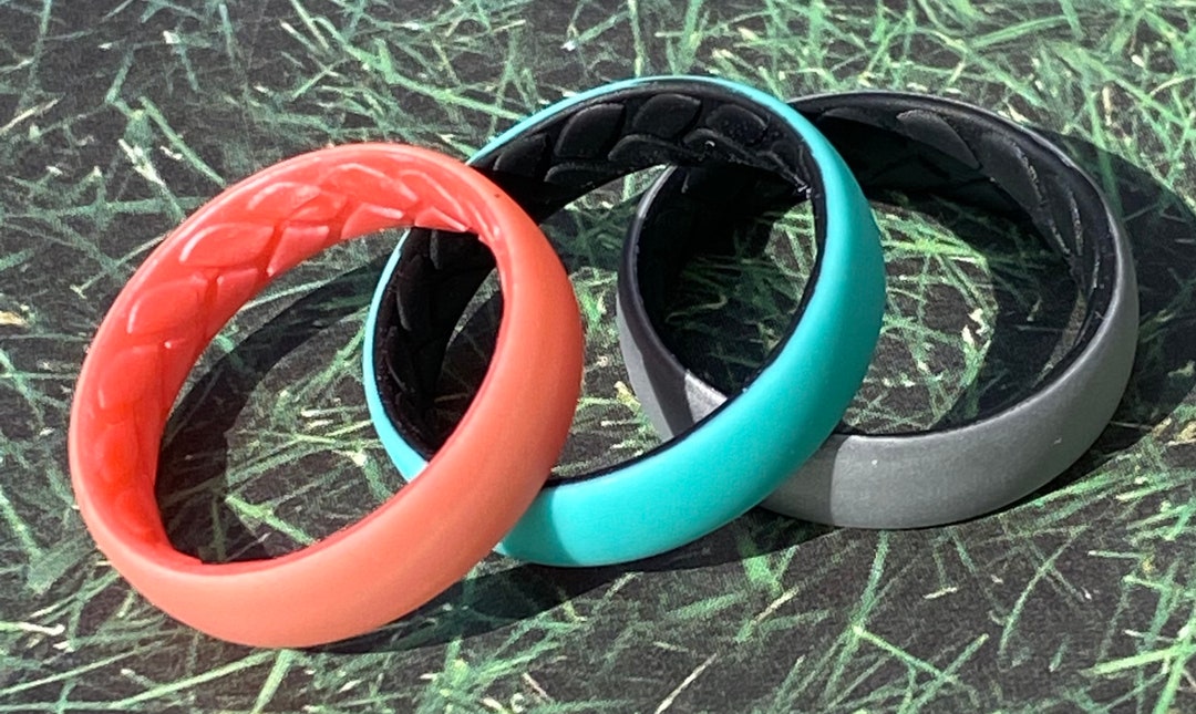 Beautiful Silicone Ring, Stackable, Water Proof, Wedding, Eco Friendly ...