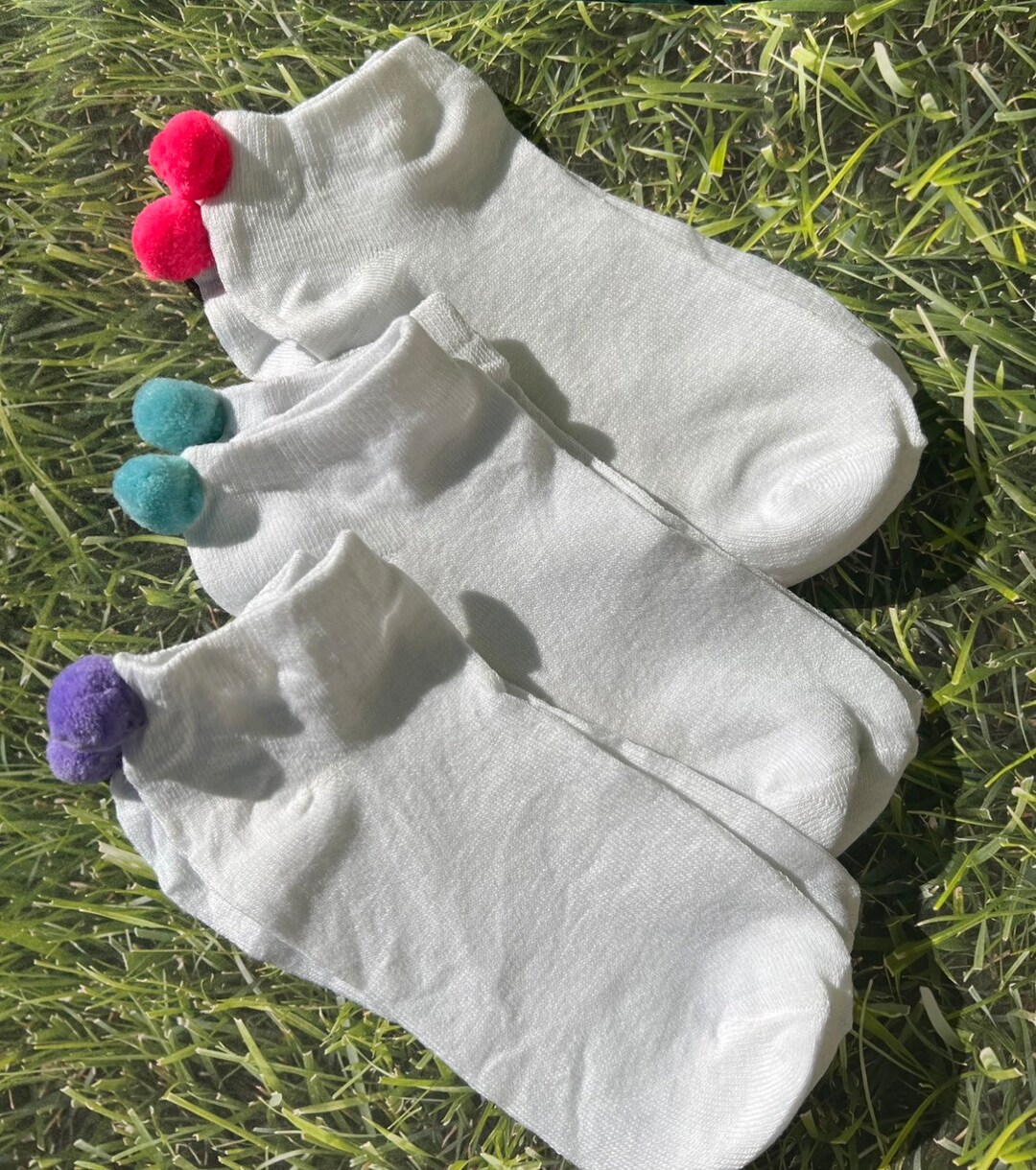 Super Cute Pom Pom Socks, Such Fun and Vintage Inspired, Great Gifts ...