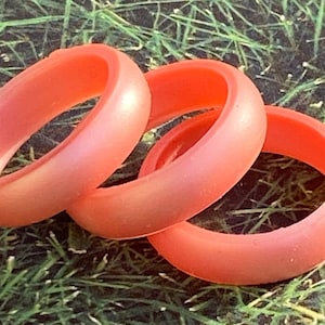 Rose Gold Silicone Rings, Wedding Bands, Stackable, Water Proof ...