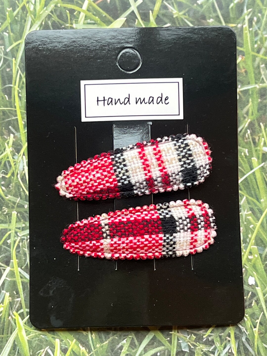 Plaid Fabric Snap Clips Toddler Hair Clips Baby Girl Hair - Etsy