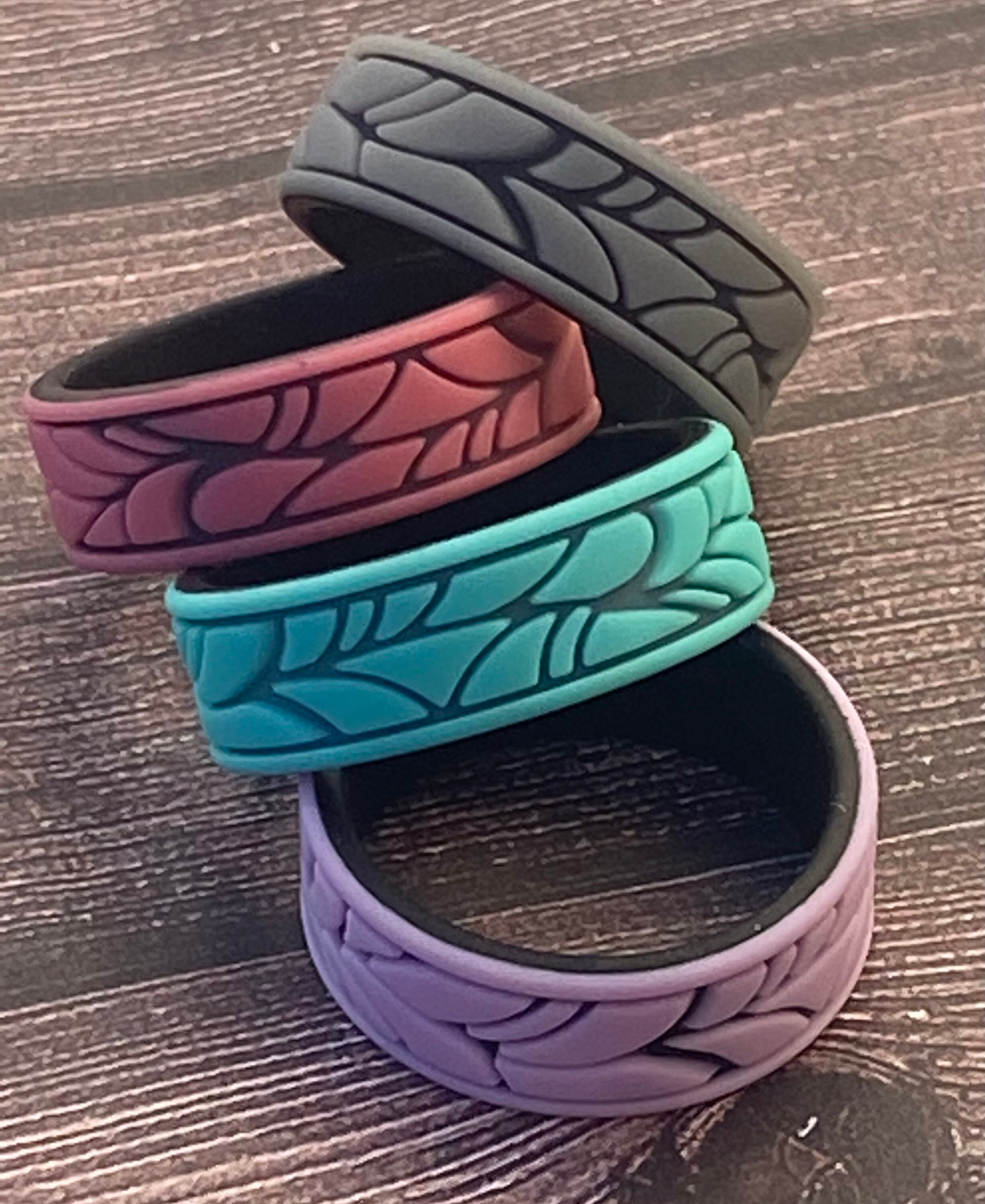 Beautiful Silicone Rings Stackable Water Proof Wedding Eco - Etsy