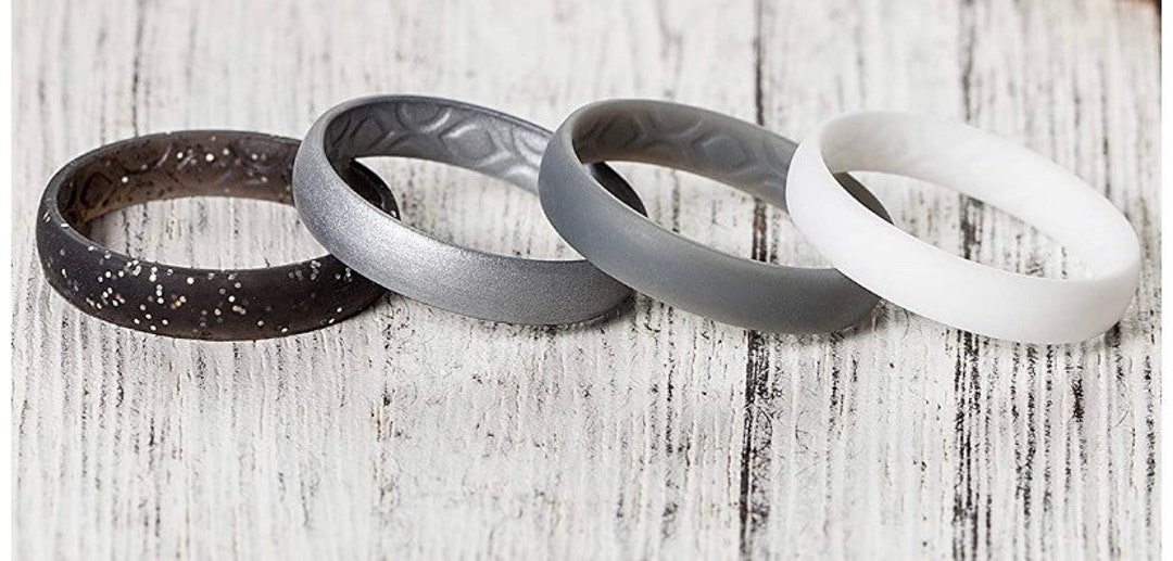 Silicone Rings, Wedding Bands, Stackable, Water Proof, Wedding, Eco ...