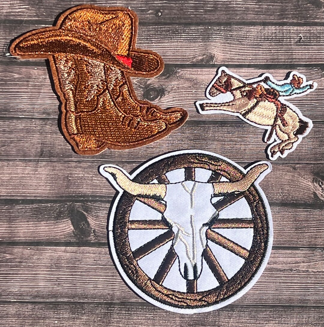 Western Iron on Patches, Trucker Hat Patches, Clothing, Bags ...
