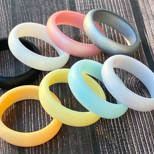 Silicone Rings Stackable Water Proof Wedding Eco Friendly - Etsy
