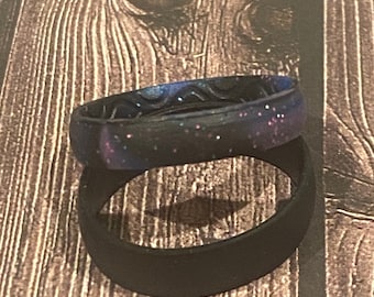 Tie Dye Dreamy Glitter Silicone Ring Stackable Water Proof | Etsy