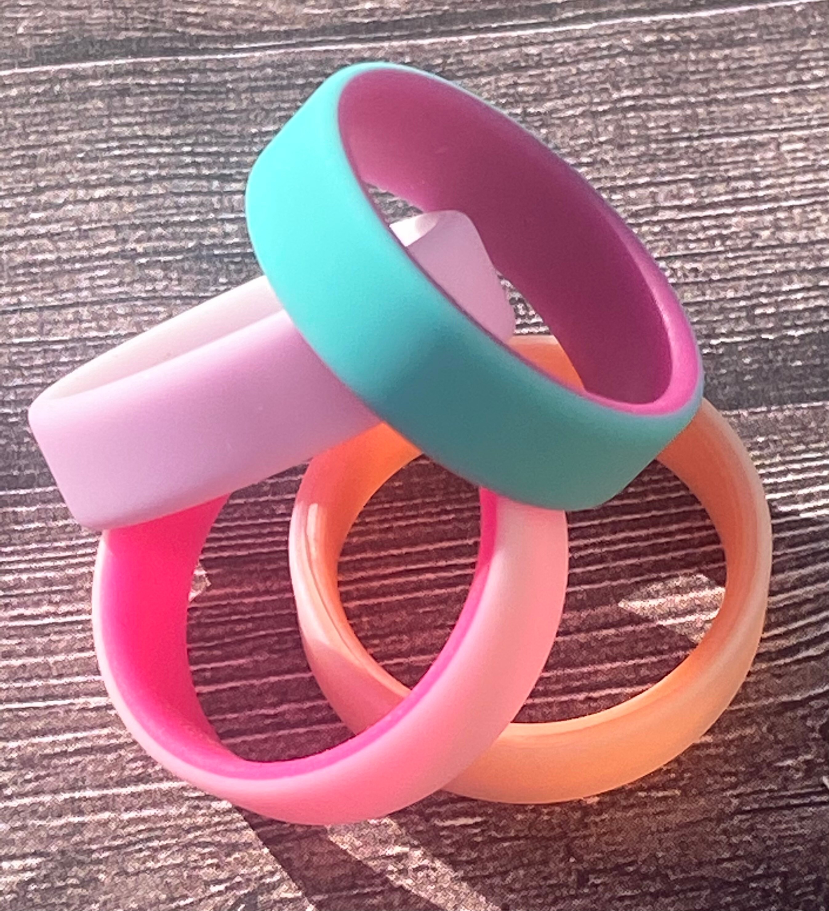 Reversible Silicone Ring, Stackable, Water Proof, Wedding, Eco Friendly ...
