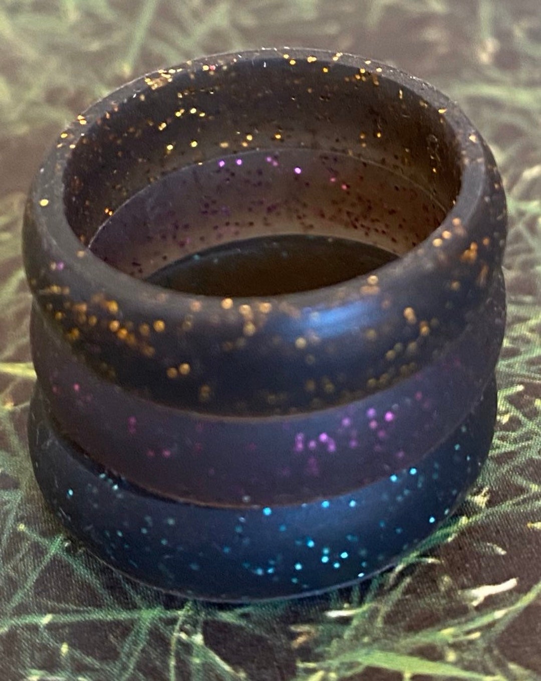Glitter Silicone Rings, Stackable, Water Proof, Wedding, Eco Friendly ...