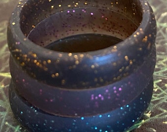 Glitter Silicone Rings Stackable Water Proof Wedding Eco - Etsy