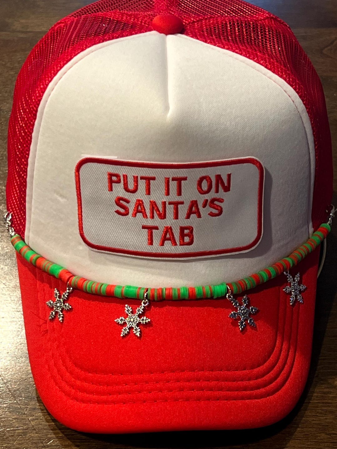 Put It on Santa’s Tab Iron on Patches, Trucker Hat Patches, Clothing ...