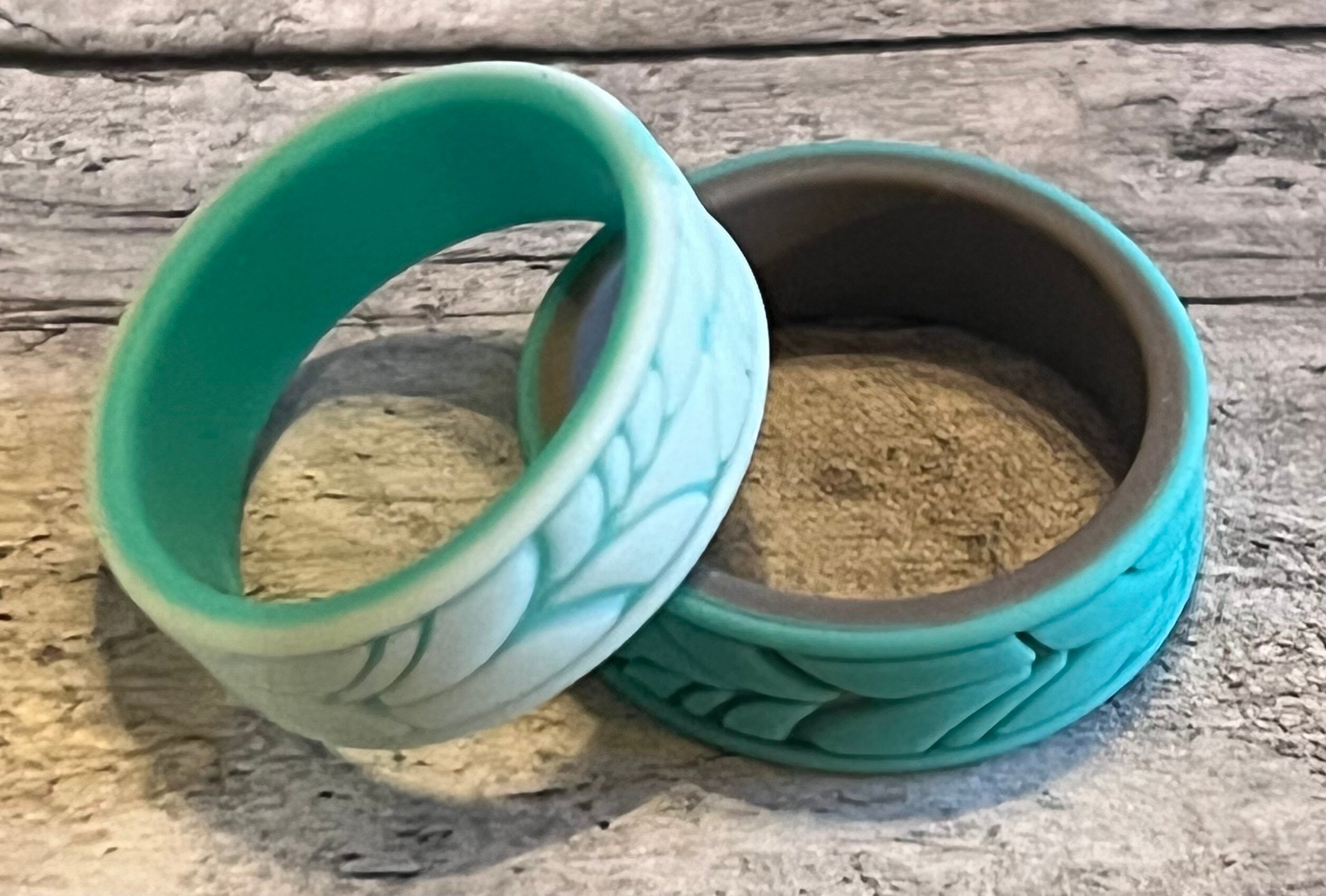 Pattered Silicone Rings Stackable Water Proof Wedding Eco - Etsy