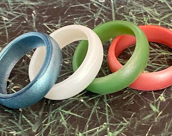 Braided Silicone Rings Stackable Water Proof Eco Friendly - Etsy