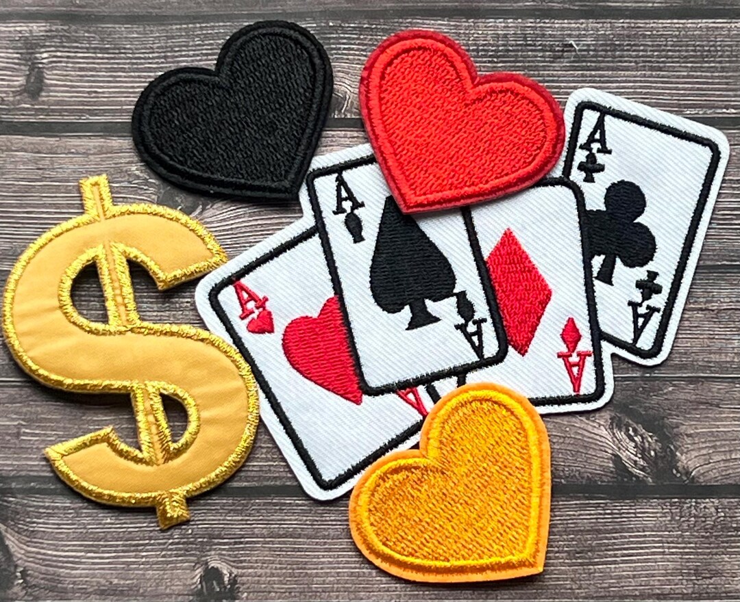 Playing Cards Theme Iron on Patches, Trucker Hat Patches, Clothing ...