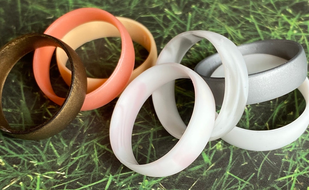 Silicone Rings, Stackable, Water Proof, Wedding, Eco Friendly, Non ...
