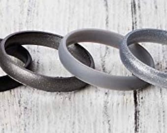 Silicone Rings Wedding Bands Stackable Water Proof - Etsy