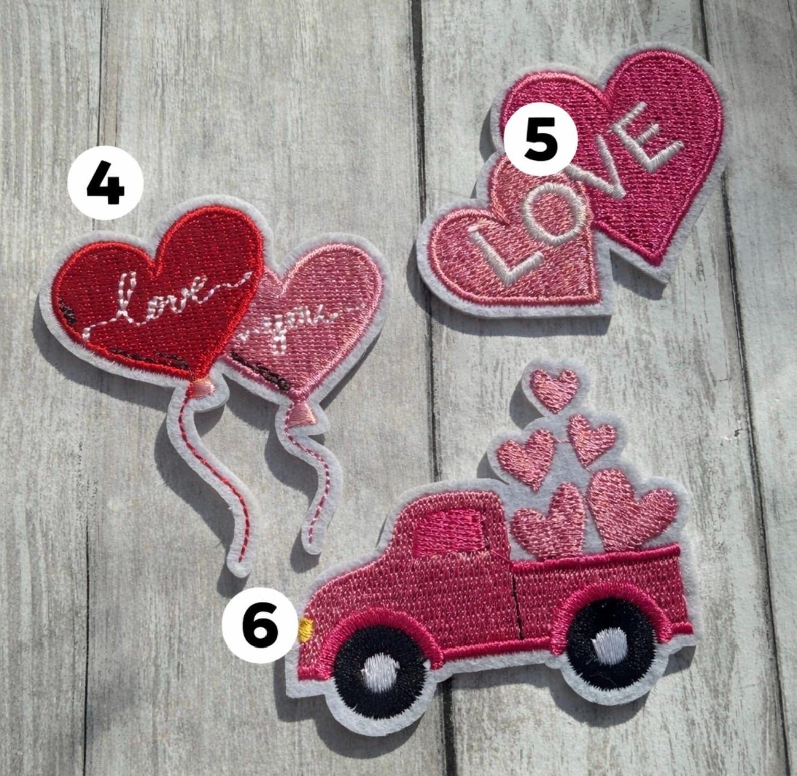 Valentine’s-themed Embroidered Patches! Each Patch Features a Sweet ...