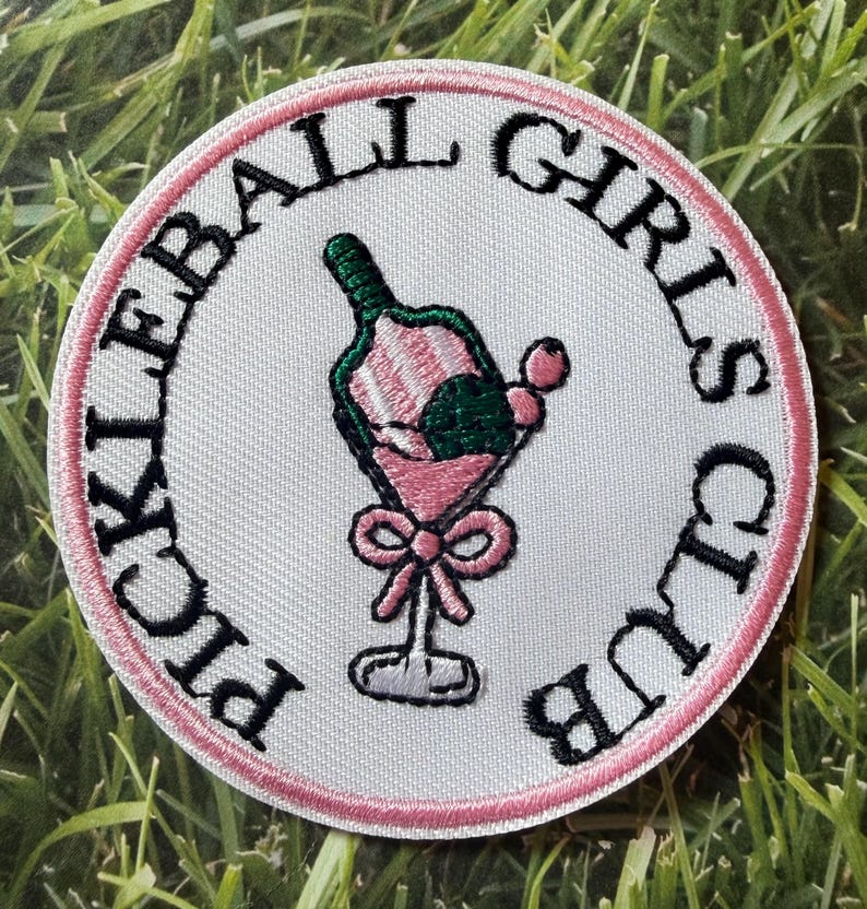 Pickleball Girls Club Iron on Patch, Trucker Hat Patches, Clothing ...