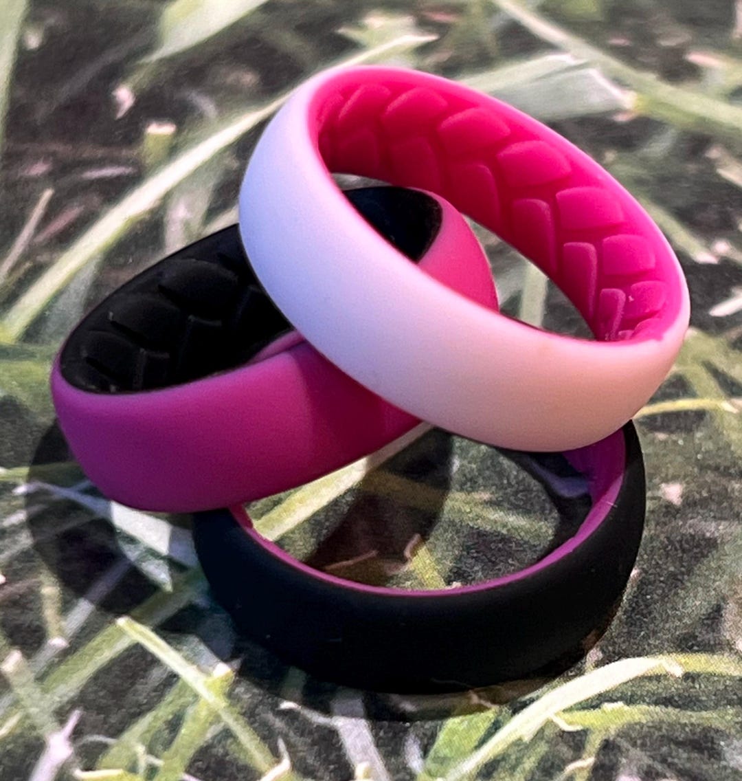 2 Layer Silicone Rings, Wedding Bands, Stackable, Water Proof, Wedding ...