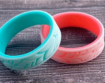 Glitter Silicone Rings, Stackable, Water Proof, Wedding, Eco Friendly ...