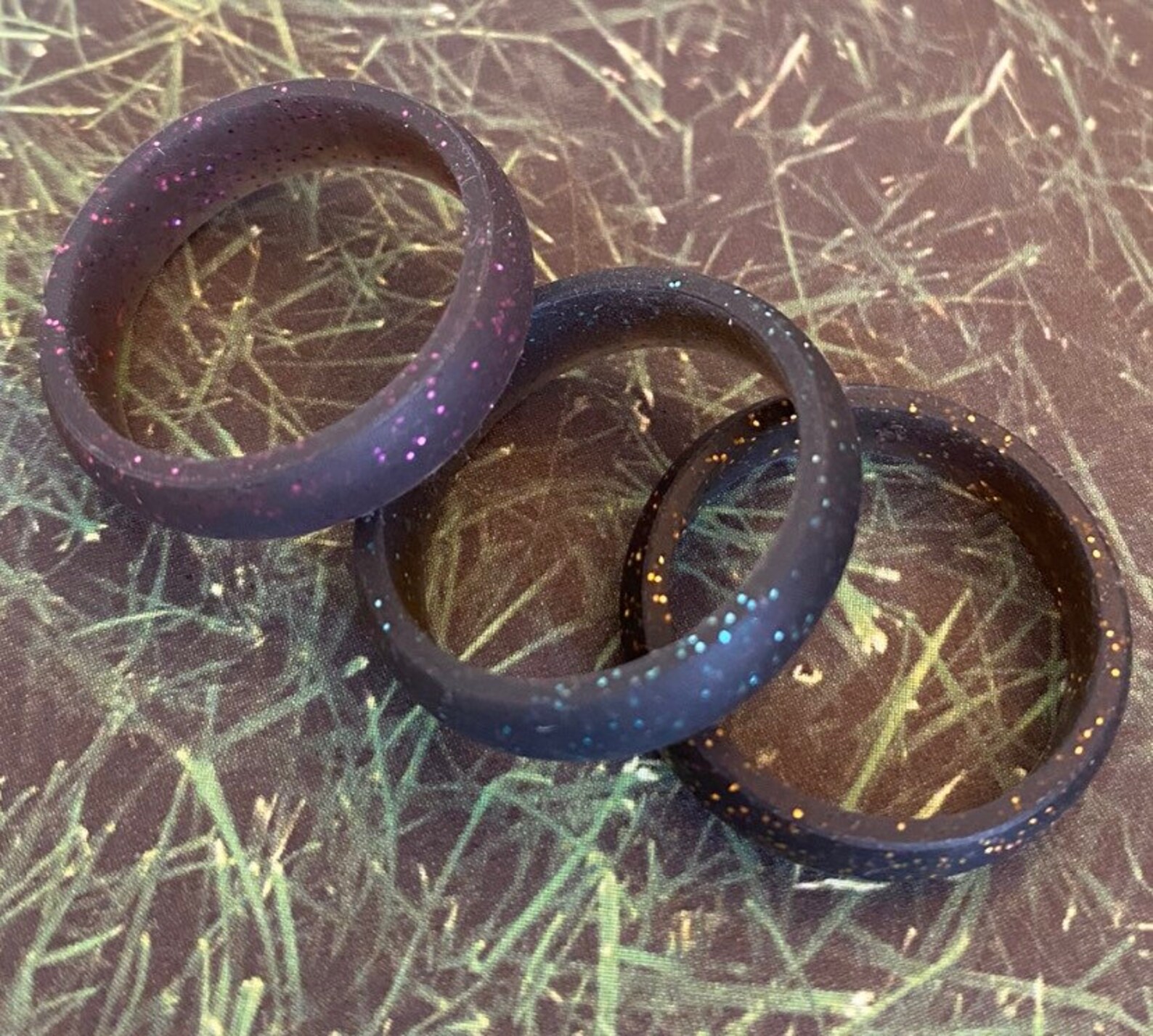 Glitter Silicone Rings, Stackable, Water Proof, Wedding, Eco Friendly ...