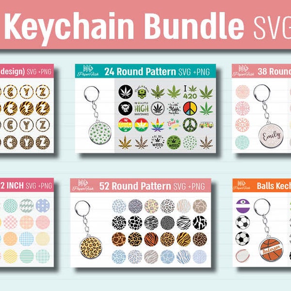 Keychain Svg Round - Etsy