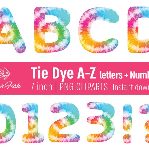 Tie Dye Alphabet - Etsy