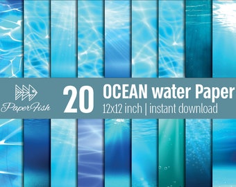 Ocean Digital Paper | Etsy