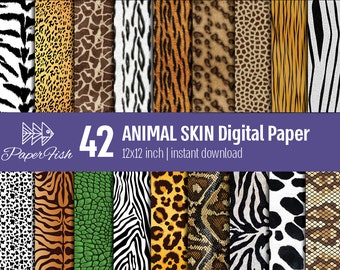 Digital Paper Animal | Etsy