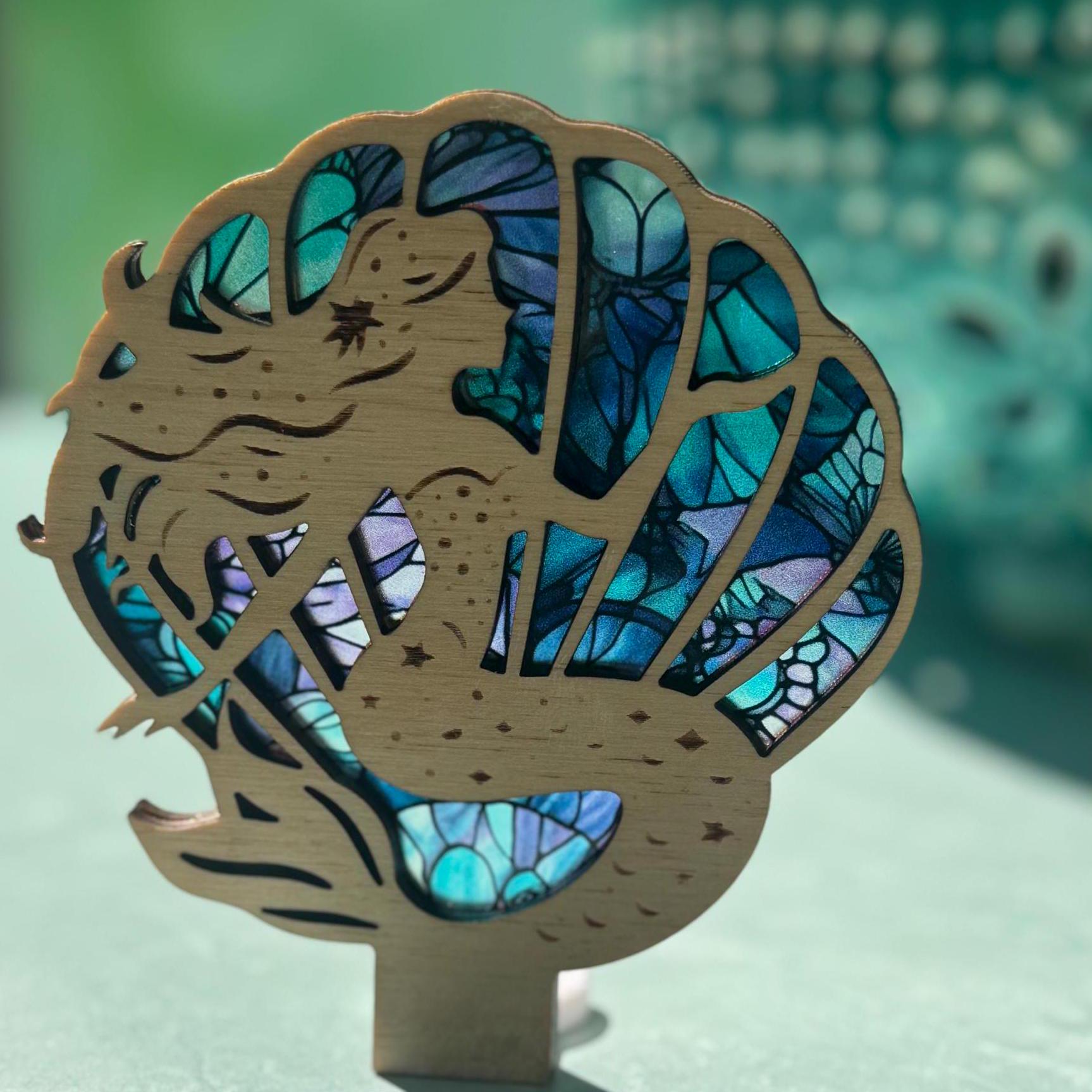 Mermaid Nightlight: Laser Cut Wooden Ocean Nursery Decor - Etsy