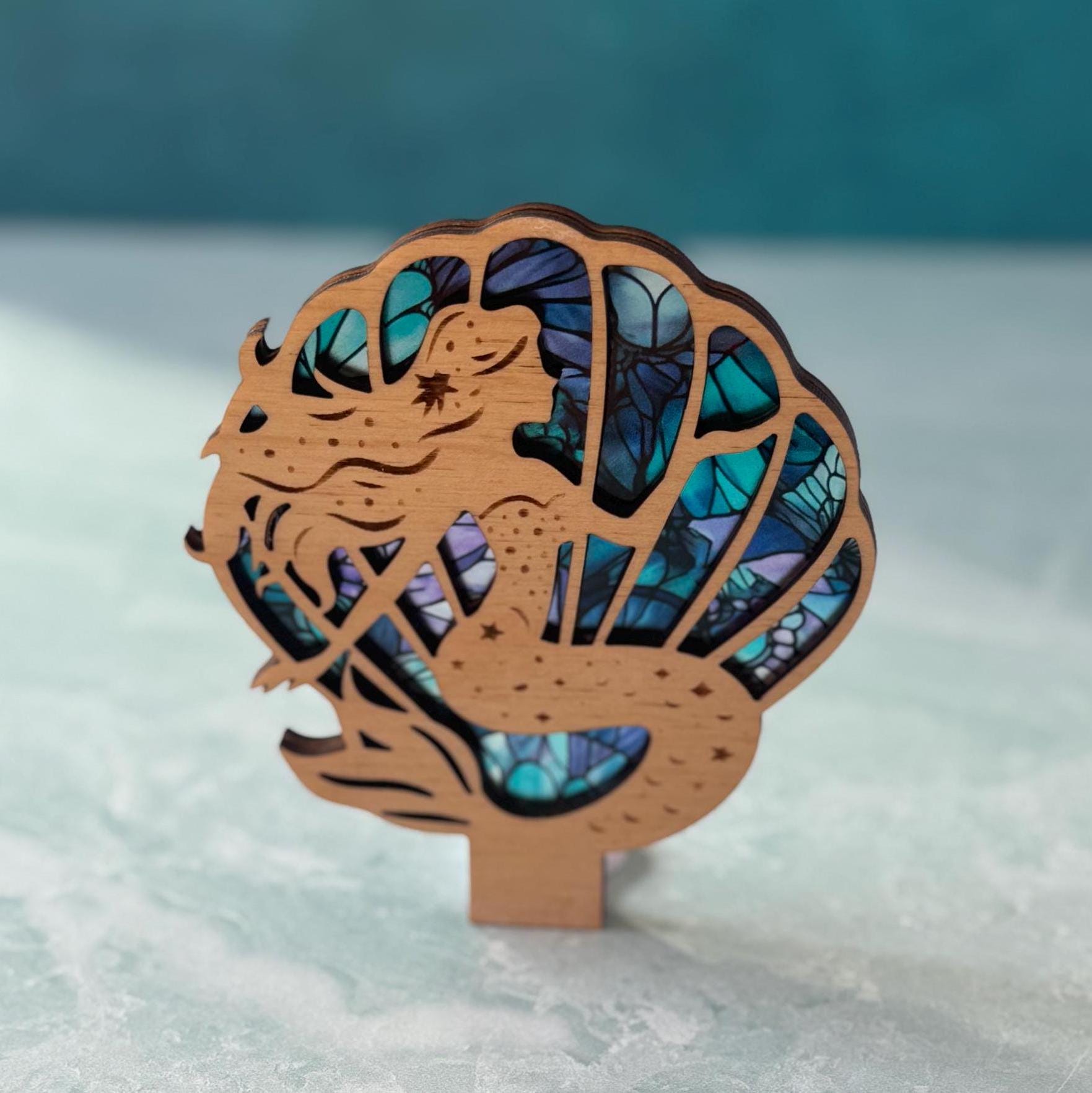 Mermaid Nightlight: Laser Cut Wooden Ocean Nursery Decor - Etsy