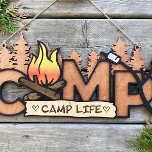 Custom Campfire Door Sign for Cabin, Patio, Campsite or Porch! - Camp ...