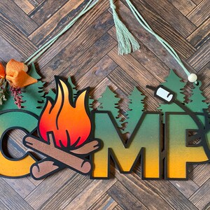 Custom Campfire Door Sign for Cabin, Patio, Campsite or Porch! - Camp ...