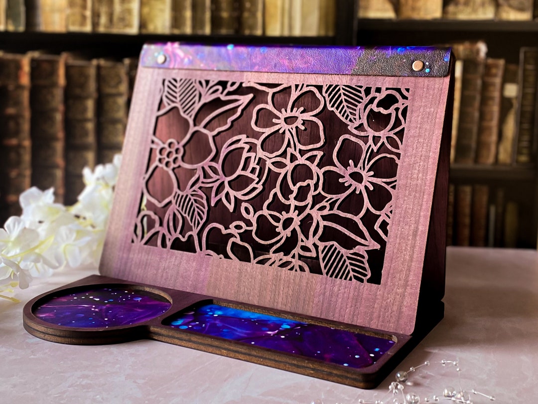 Elegant Floral Reader's Nook/book Valet/page Keeper/book Rest ...