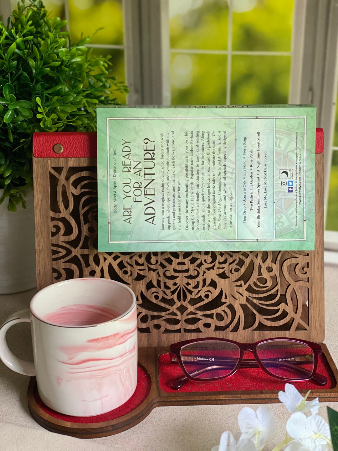 Personalized Wooden Book Valet: Reader's Nook, Page Keeper, Nightstand ...