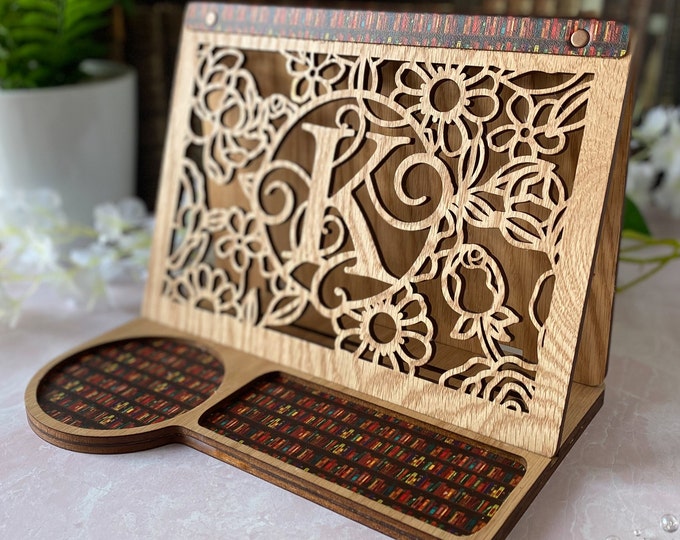 Personalized Solid, Wooden Book Rest / Book Holder / Book Valet ...