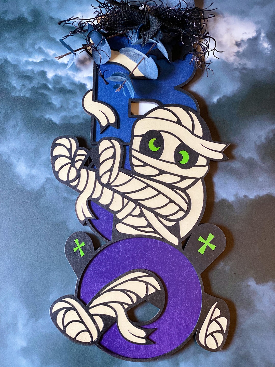Spooky Halloween Mummy Door Sign - Fun Home Decor for Halloween - Etsy